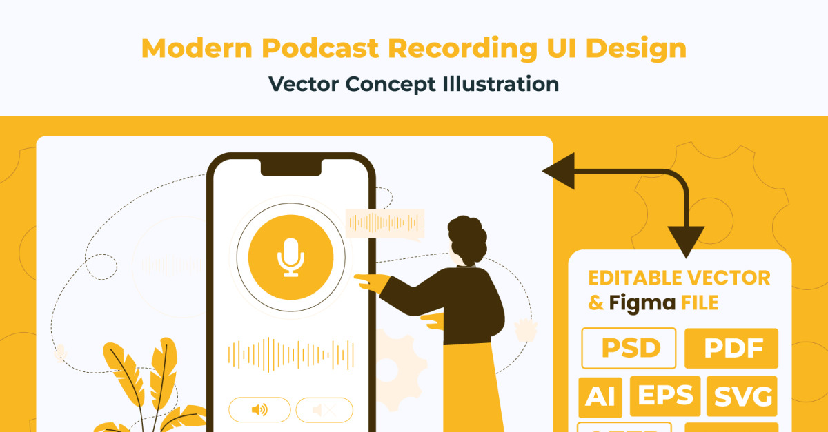 Modern Podcast Recording - Concept UI Design