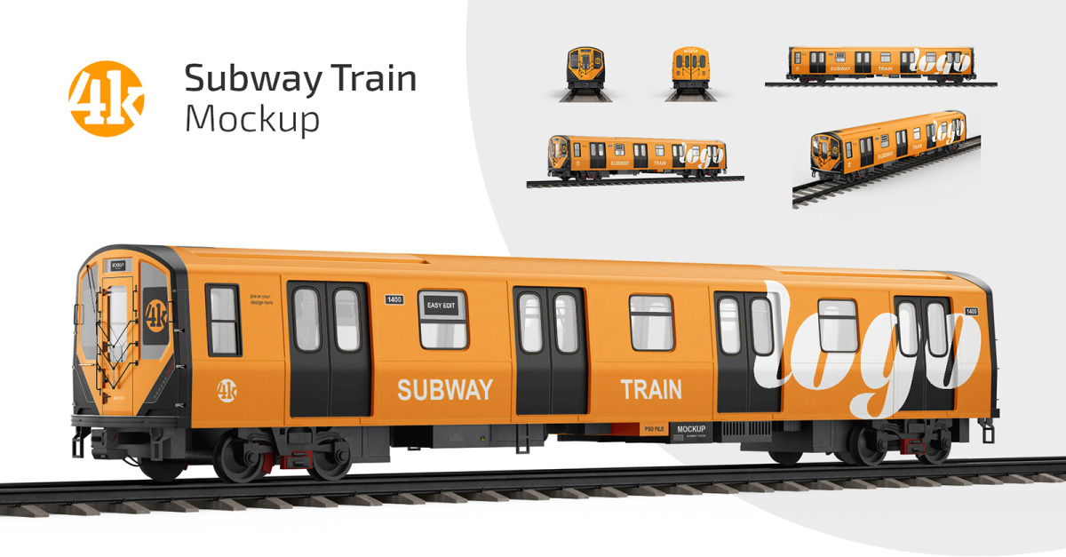 Subway Train Mockup PSD Template #522879 - TemplateMonster
