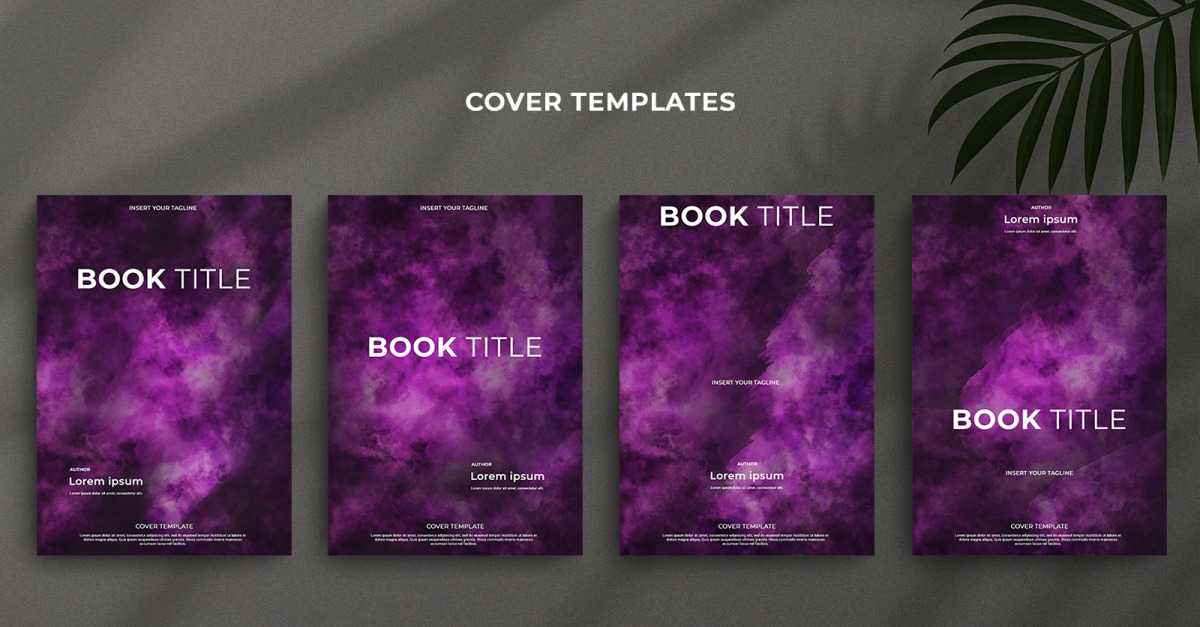 Editable A4 Book Cover Templates – Minimal Galaxy Theme for Books ...