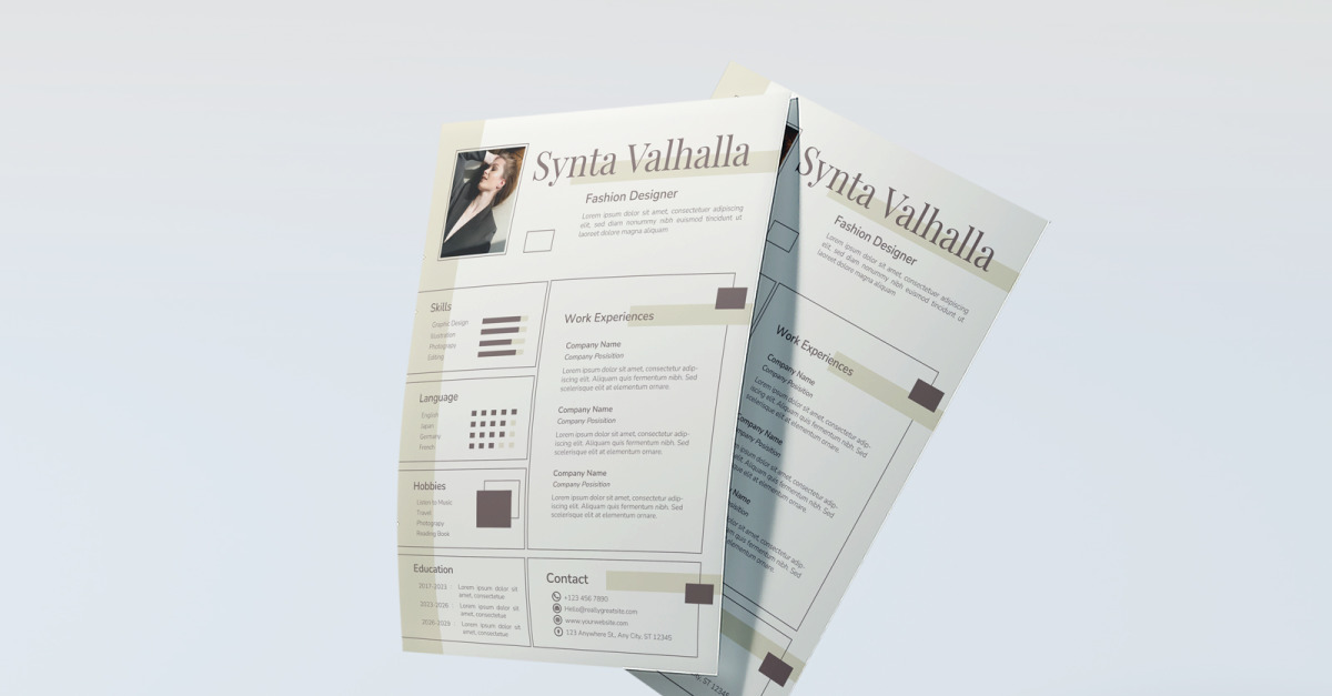 Feminine Elegant Resume Design #523147 - TemplateMonster