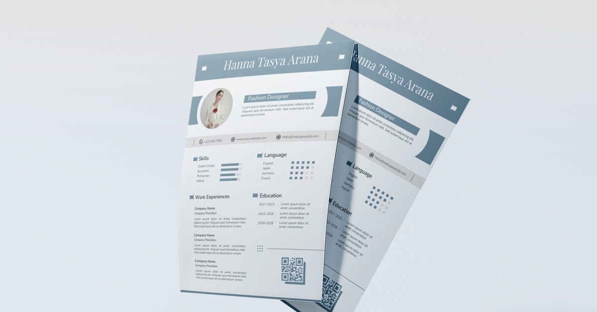 Minimalist Fashion Designer CV Template - TemplateMonster