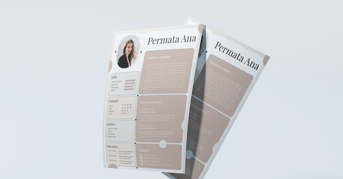 Soft Beige Minimalist Resume Template - TemplateMonster