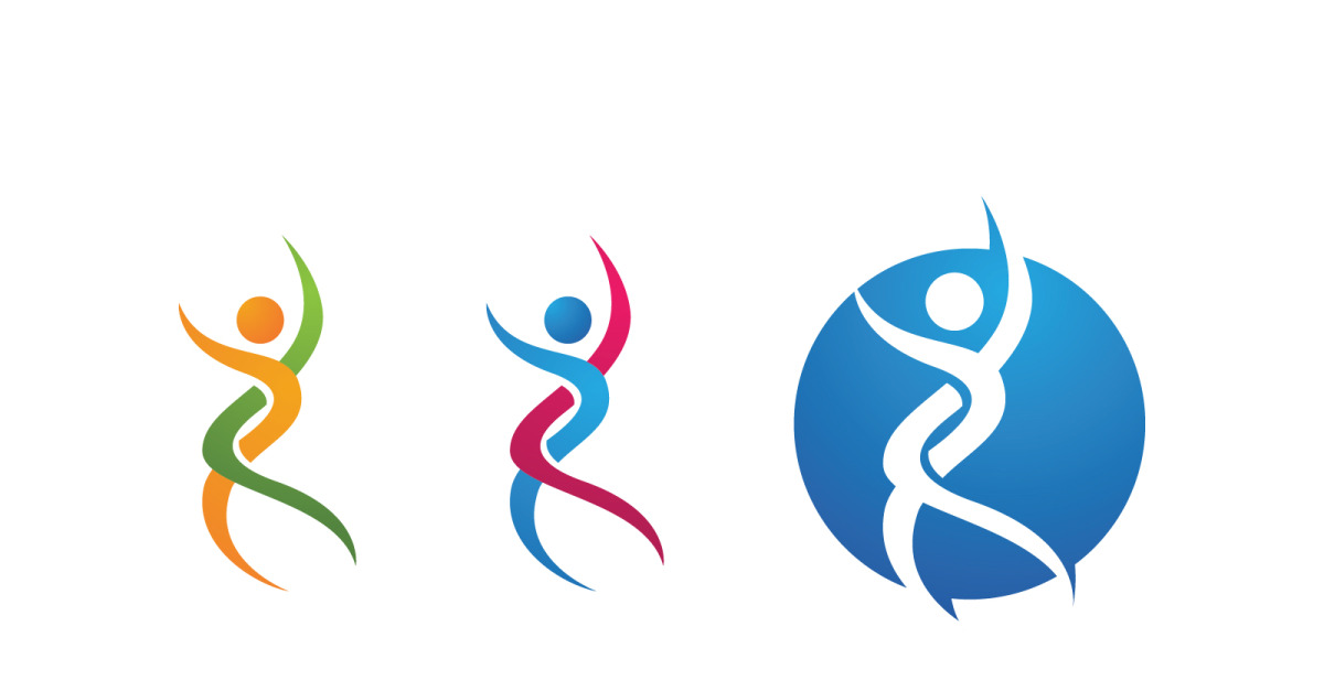 Healthy life Human fit sport logo sign illustration v.177