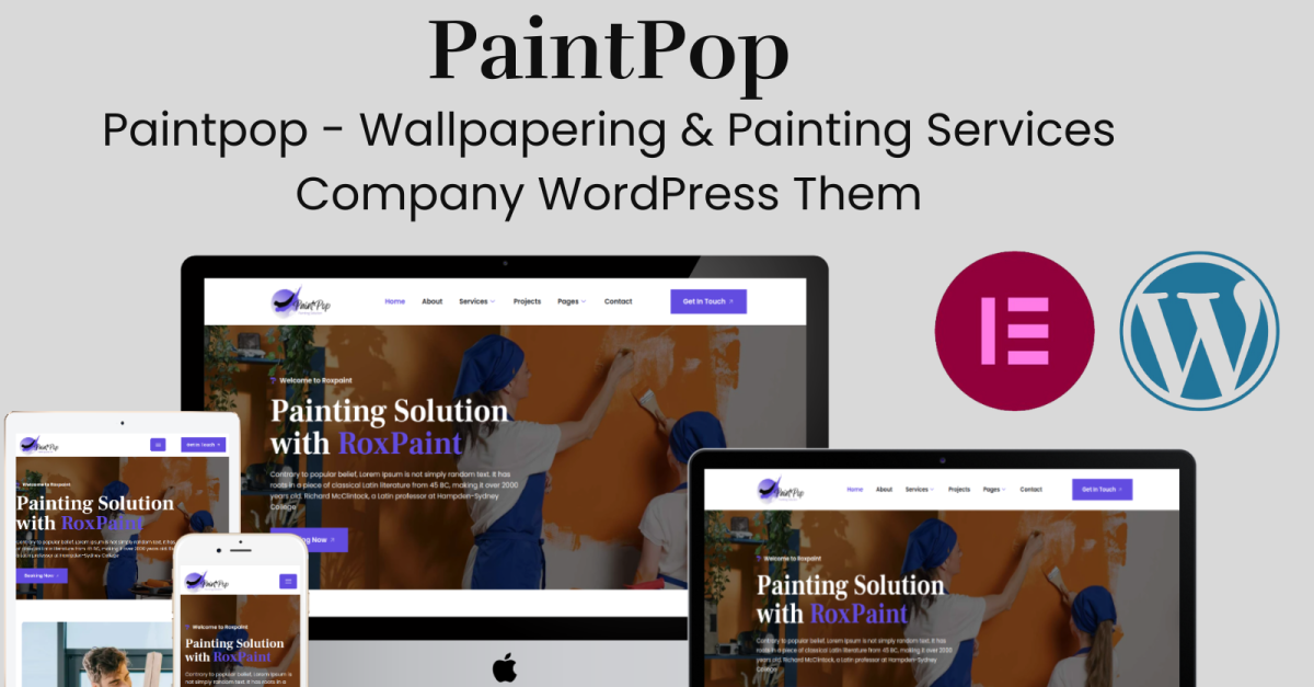 Paintpop - Tema de WordPress para empresa de servicios de pintura y empapelado