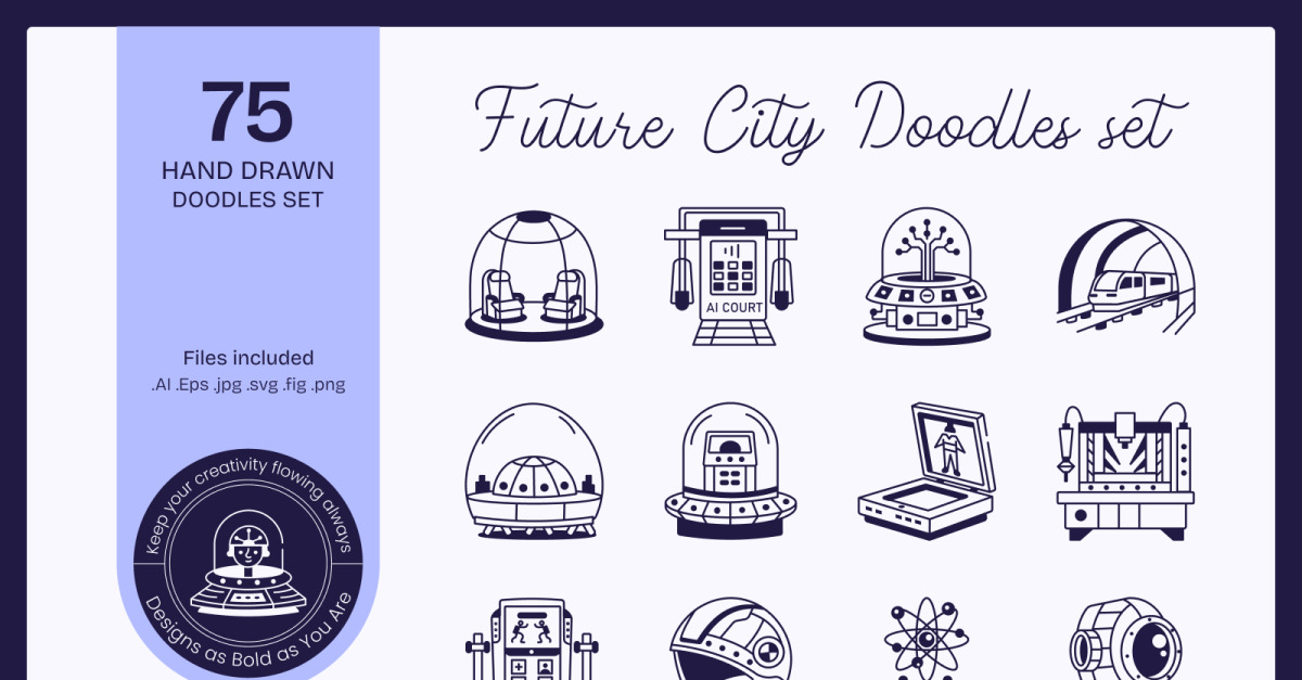 Future City Drawing Art Set #523481 - TemplateMonster