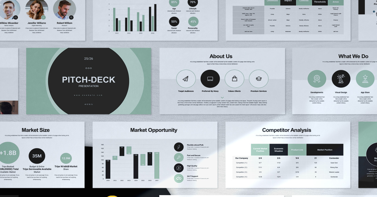 Modèle de présentation d'entreprise Pitch Deck
