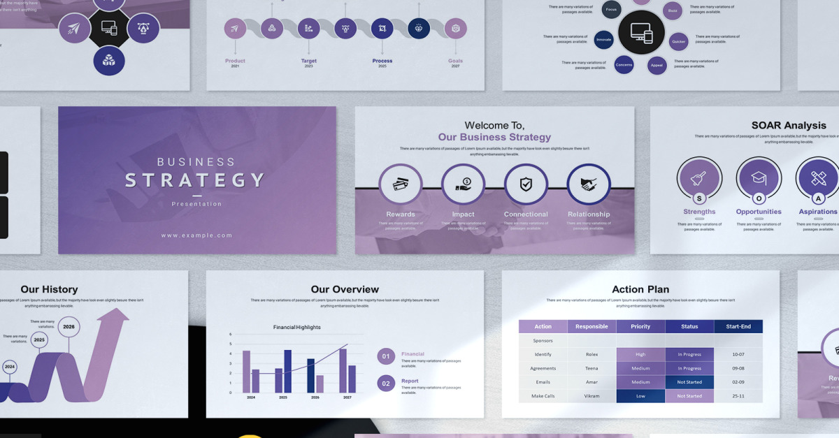Stratégie d'entreprise : modèle de présentation PowerPoint