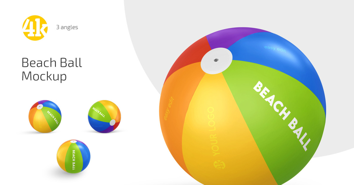 Beach Ball Mockup PSD Template #523521 - TemplateMonster