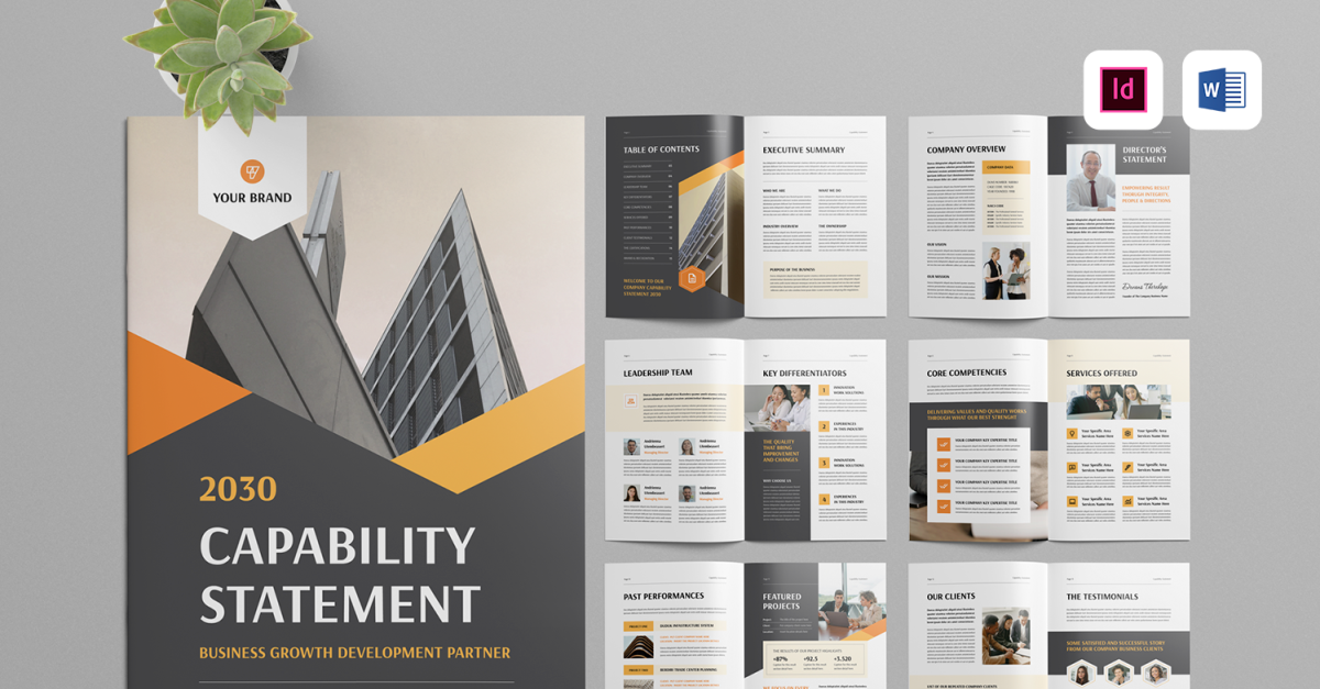 Capability Statement Brochure #523739 - TemplateMonster