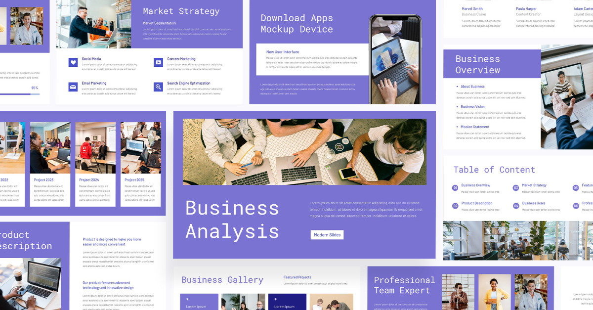 Business Analysis Presentation - PowerPoint - TemplateMonster