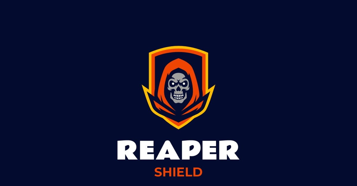 Reaper Shield Mascot Logo Design #525092 - TemplateMonster