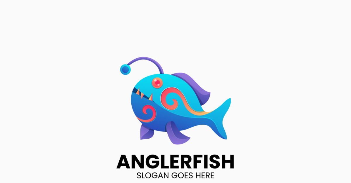 Anglerfish Gradient Color Logo #525686 - TemplateMonster