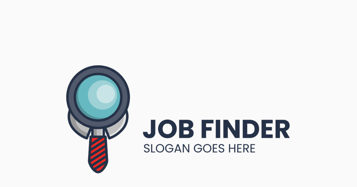 Modèle de logo de recherche d'emploi, conception vectorielle