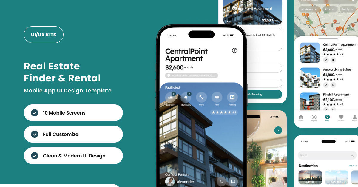 LivitOn – Real Estate App UI Design Template