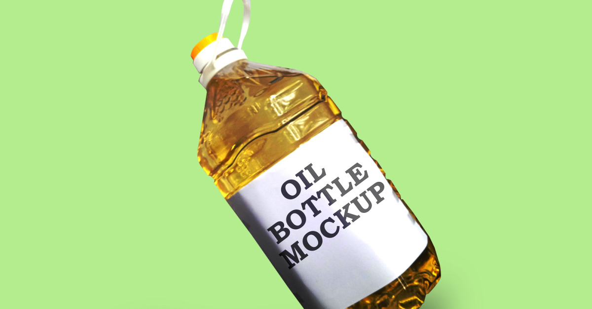 Oil Bottle Mockup PSD Template Design 7 - TemplateMonster