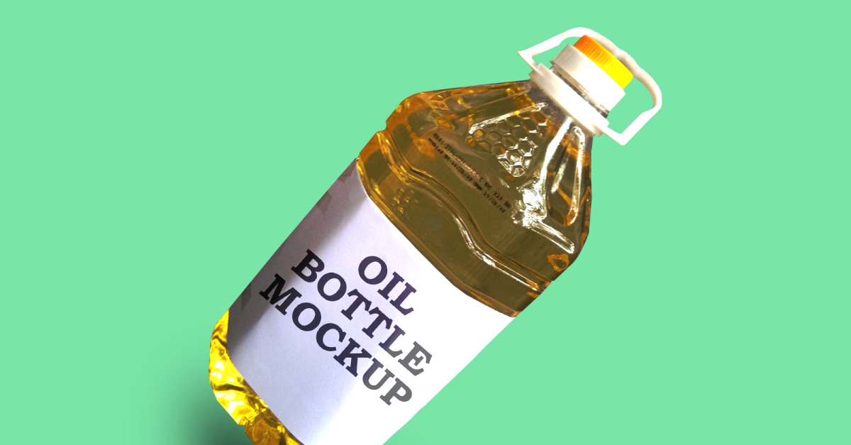 Oil Bottle Mockup PSD Template Design 9 - TemplateMonster