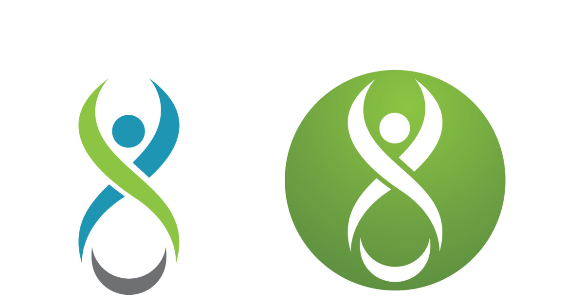 Healthy life Human fit sport logo sign illustration v.257