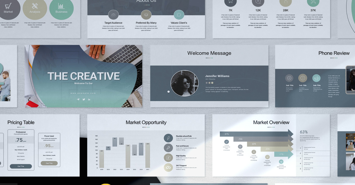 Le modèle de présentation PowerPoint créatif