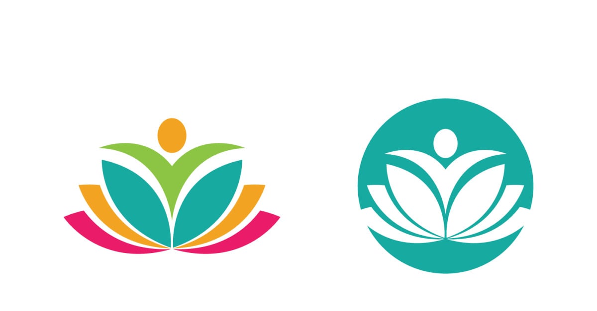 Lotus flower Logo Beauty Salon Cosmetic skincare vector icon design v.188