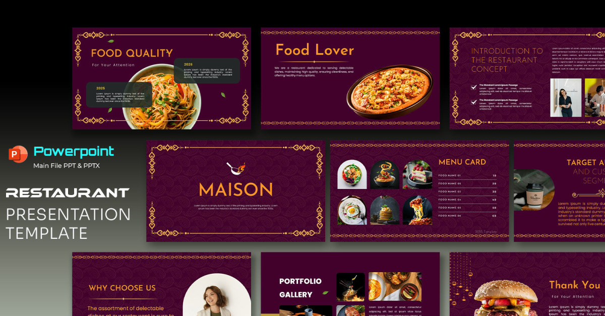 Presentación de PowerPoint del restaurante Maison