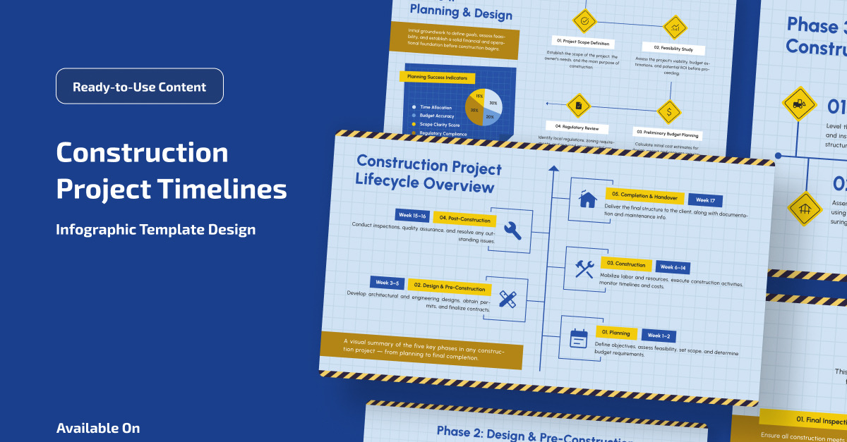 Project Timeline Infographic for Construction
