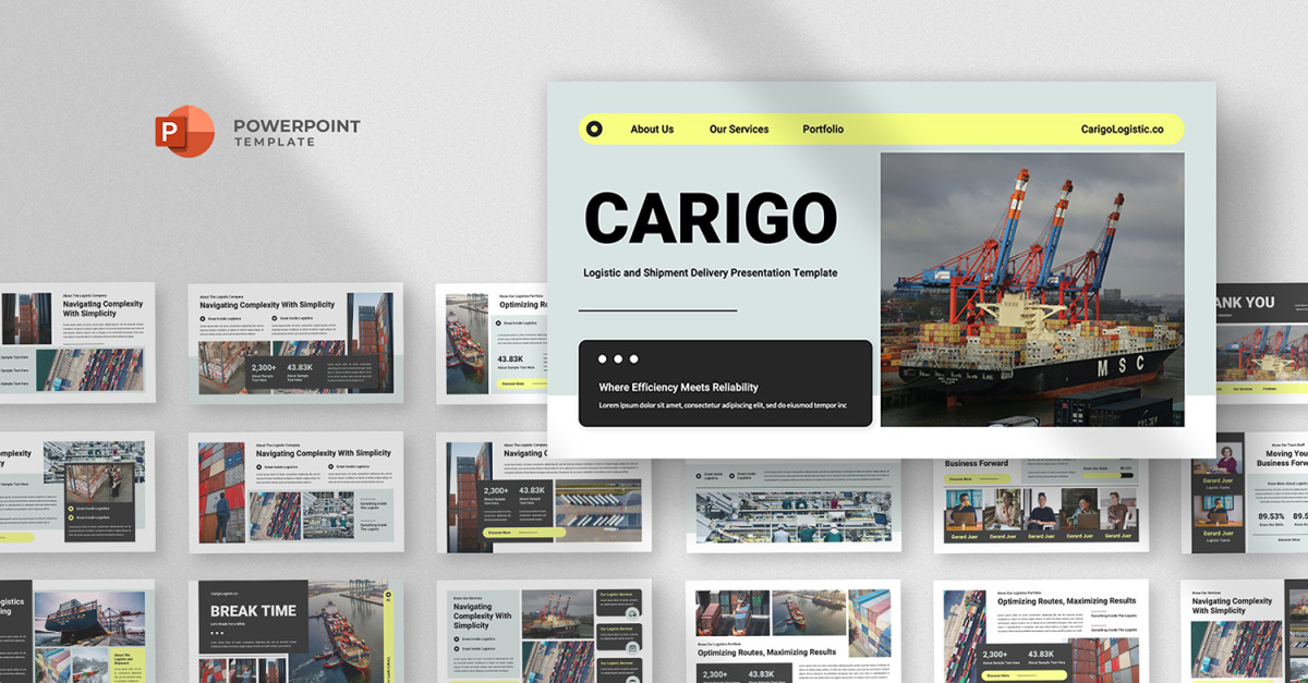 Carigo - Plantilla de PowerPoint de Logística y Transporte