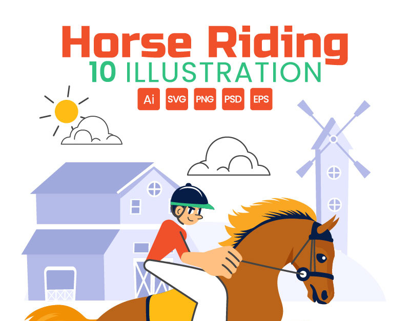10 Horse Riding Practice Illustration - TemplateMonster