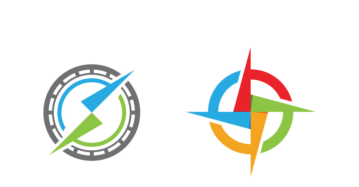 Modern Compass Logo vector ion illustration design v.9