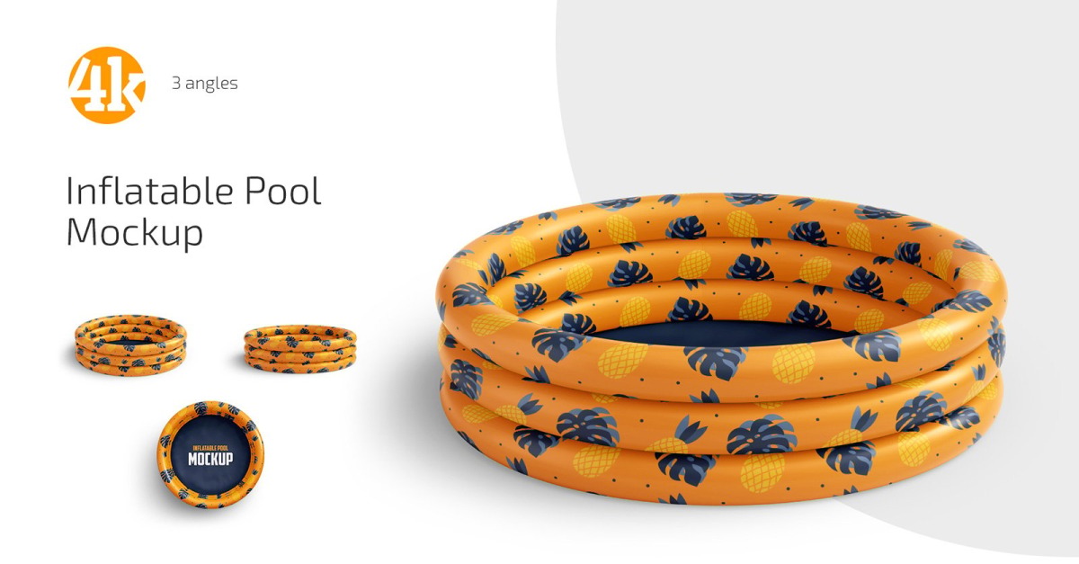 Inflatable Pool Mockup Set #528868 - TemplateMonster