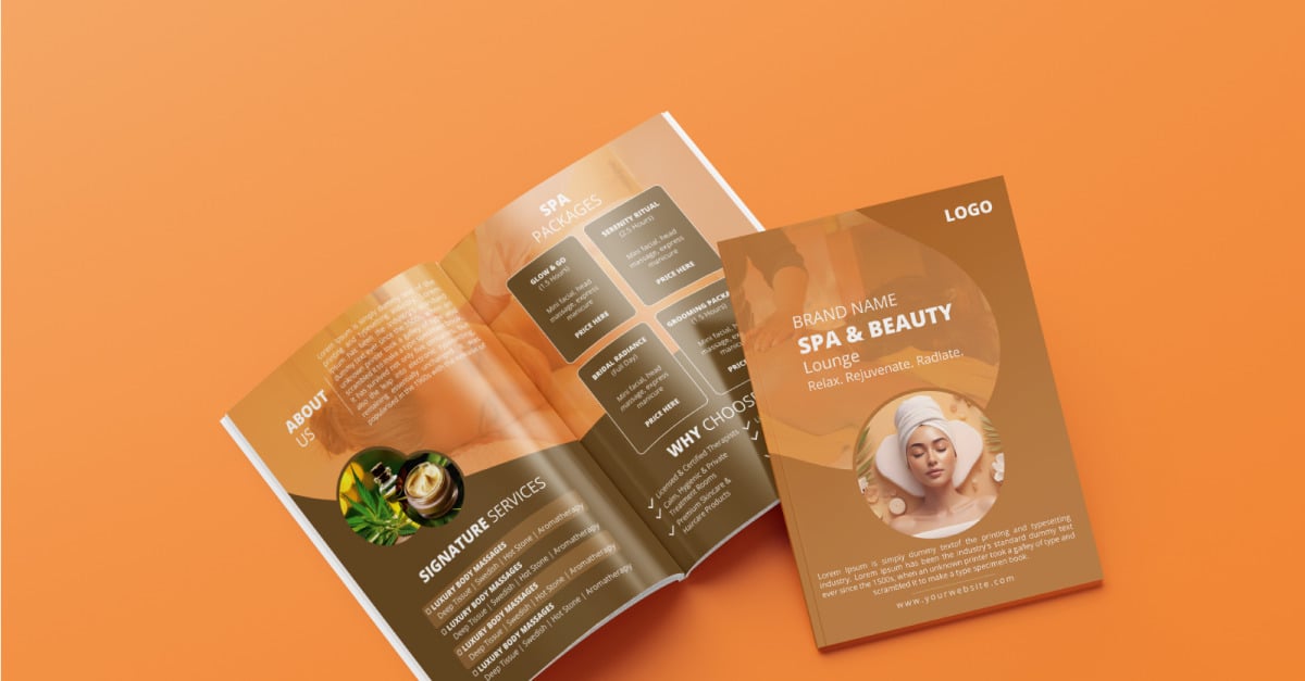 Spa Center Bifold / Letter Brochure Template
