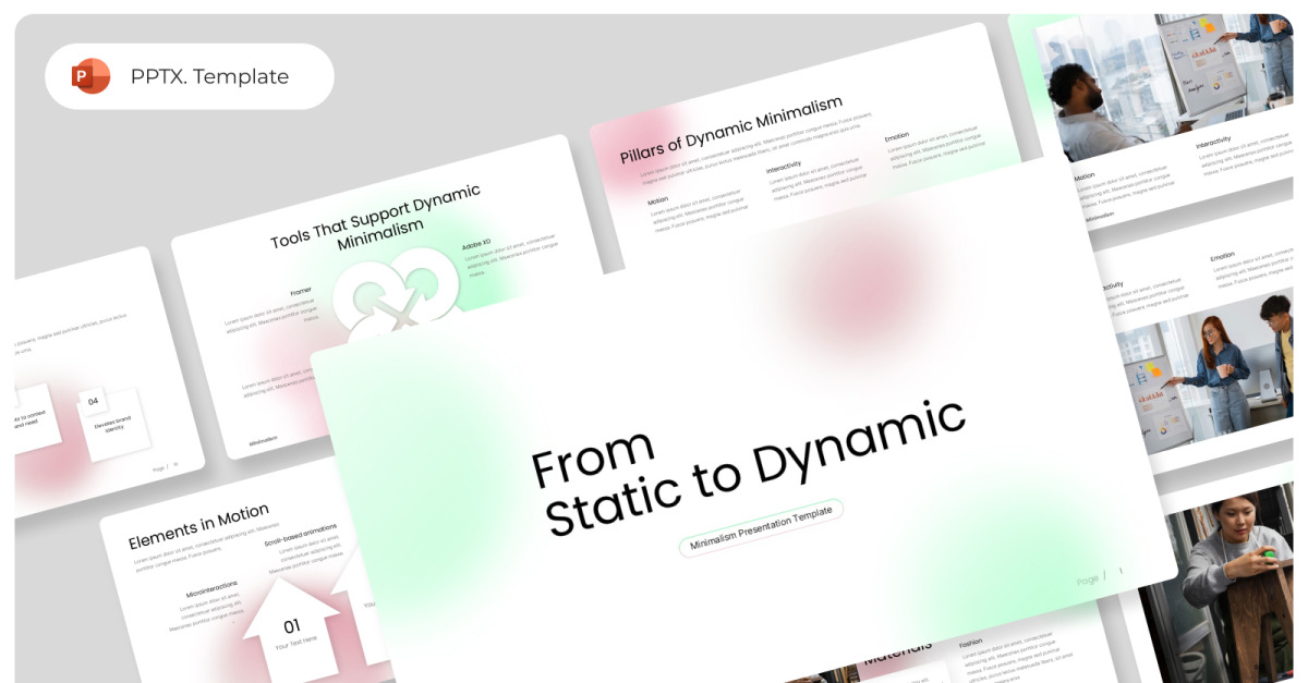 Minimalizm Sunum PowerPoint Şablonu #529561 - TemplateMonster