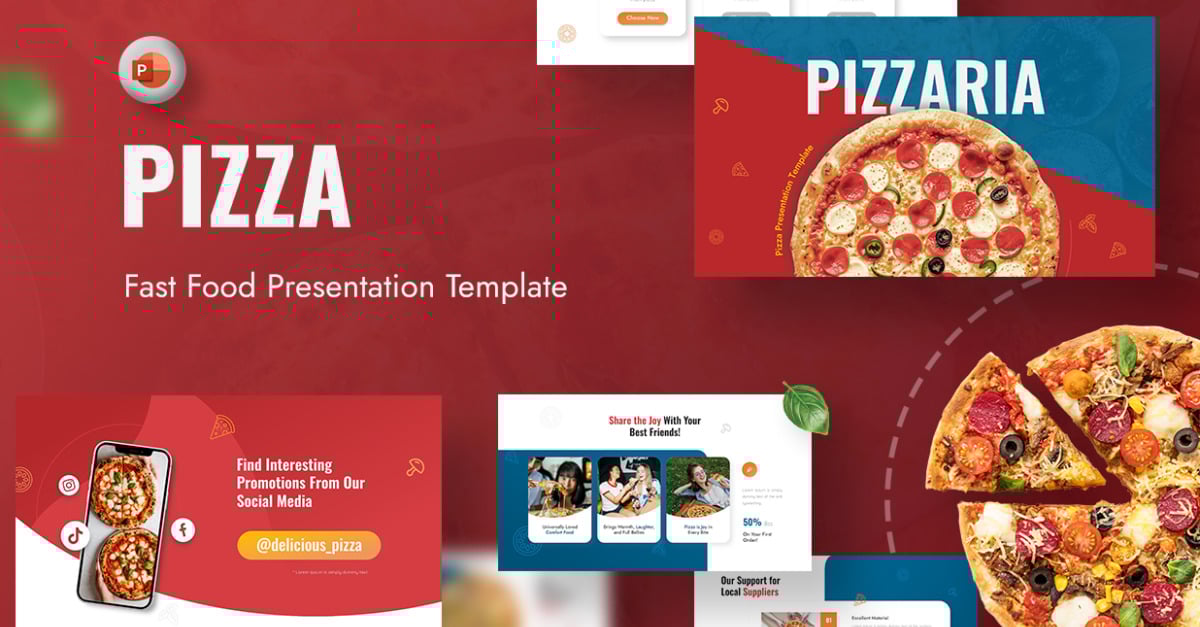 Pizzaria - Pizza Presentation PowerPoint Template