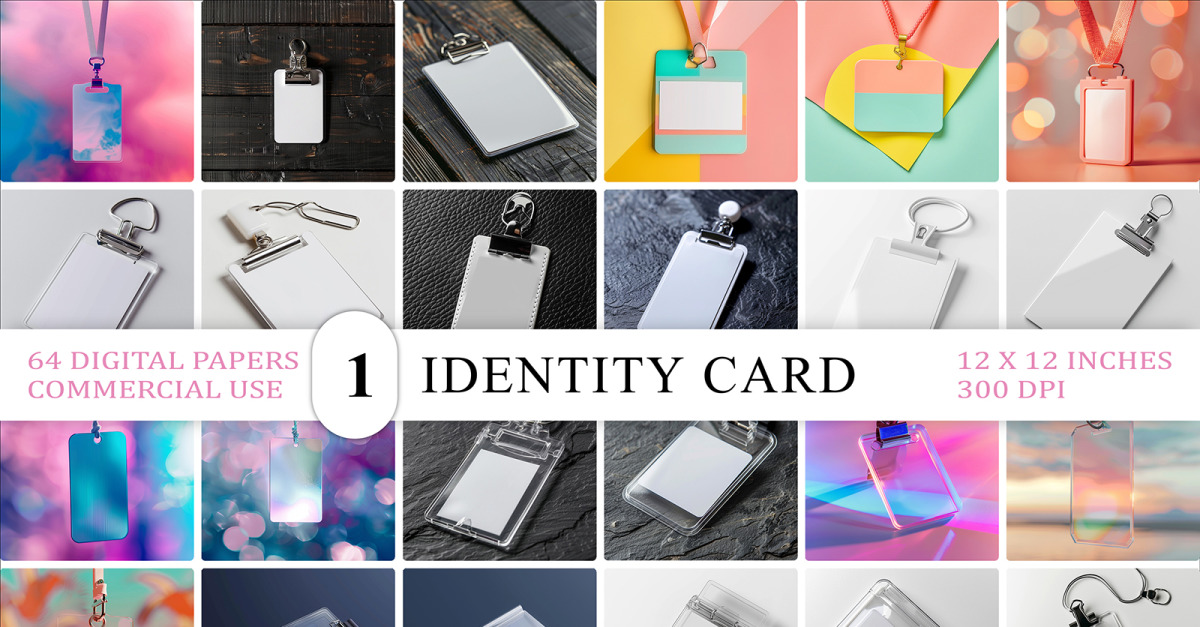 Versatile ID Badge Mockup Bundle | Blank ID Card Badge Mockup Bundle ...