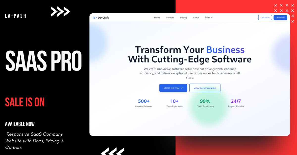 Software Company Landing Page - Careers, Blog ,Case Studies & job applications