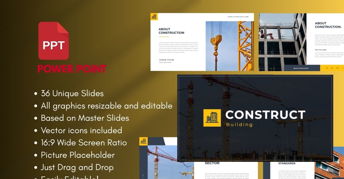 CONSTRUCT Business Company PowerPoint Presentation Template