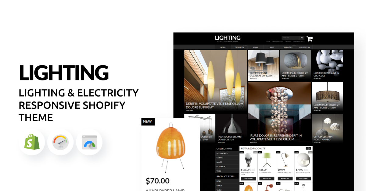 Lighting & Electricity Store Responsive Shopify Theme