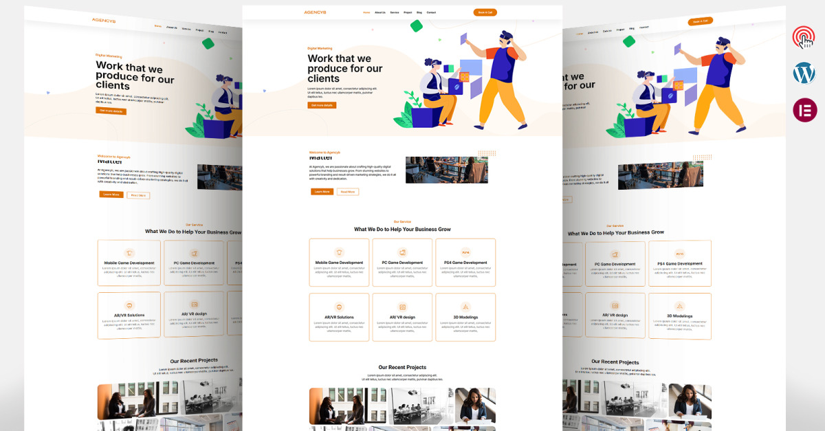Agencyb - Tema Elementor de WordPress para agencias creativas
