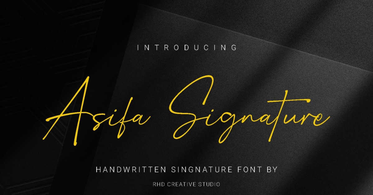 Asifa Signature - Fuente para firmas manuscritas