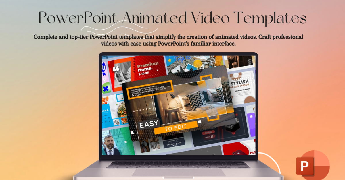 Modelli video animati per PowerPoint K2 - TemplateMonster