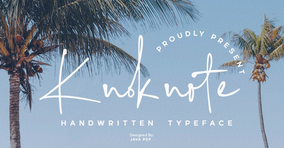 Knoknote / handwritten typeface #531483 - TemplateMonster