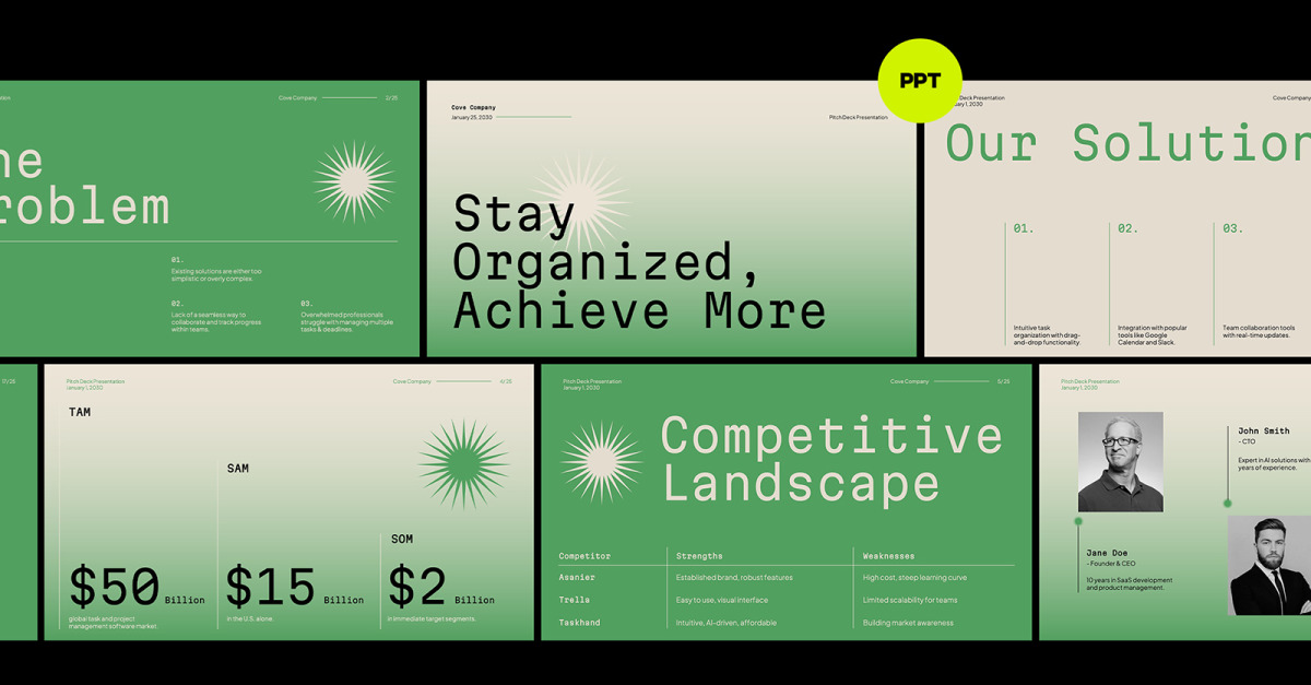 Présentation PowerPoint de Cove SaaS - TemplateMonster