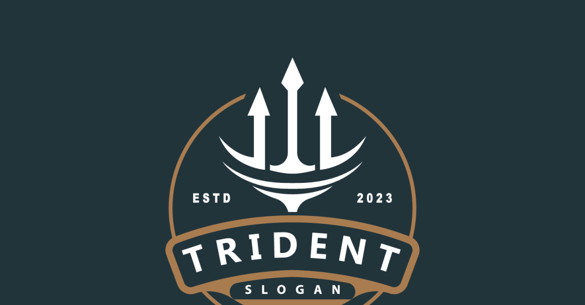 Logo de la lance du trident de Neptune Poséidon V44