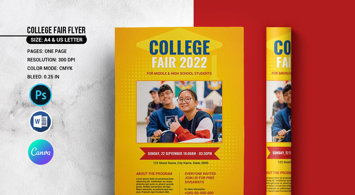 College Fair Flyer Template #532267 - TemplateMonster