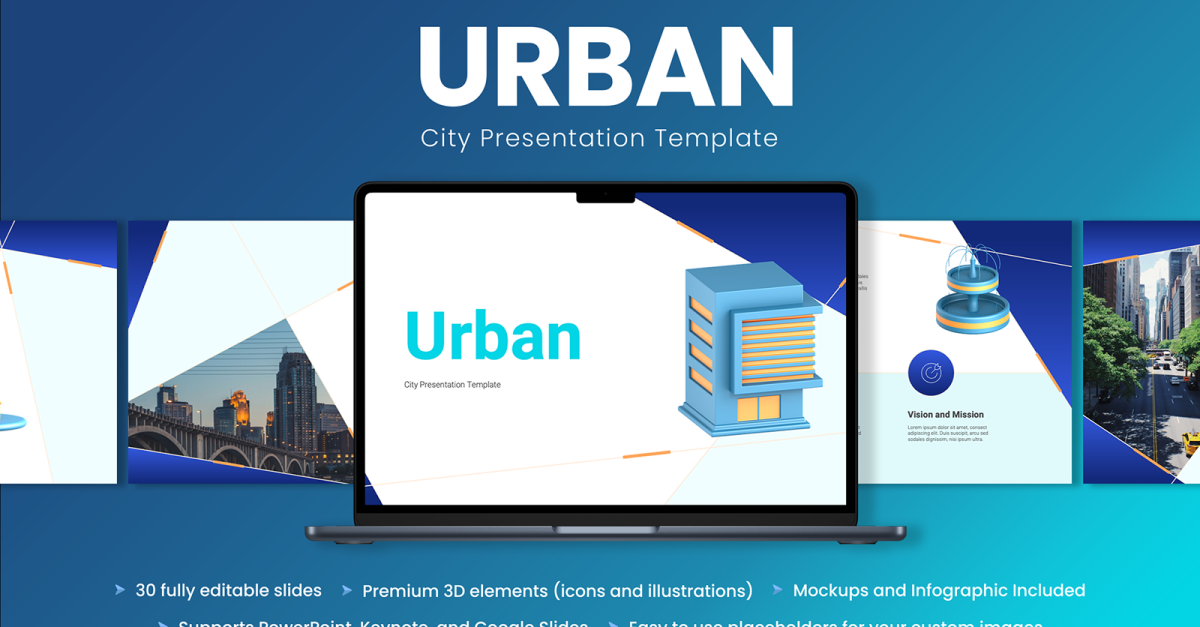 Modèle de présentation PowerPoint sur la ville urbaine