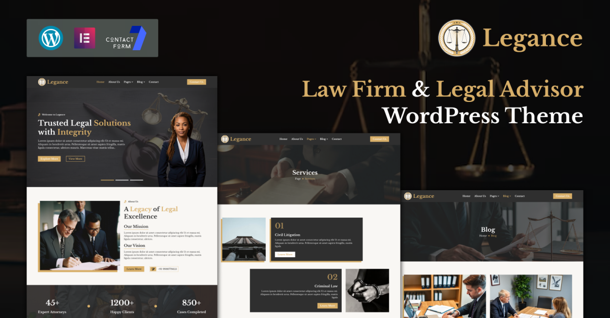 Legance – Tema WordPress para abogados y asesores legales