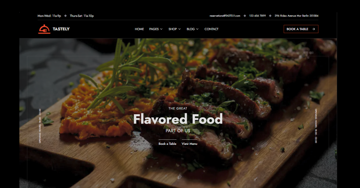 TastelyHTML – HTML Modern Responsive Restaurant Template with Interactive Menu and Online Booking