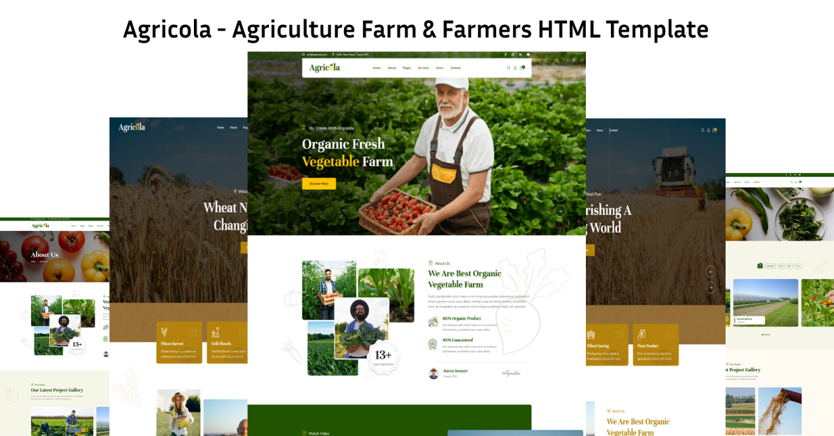 Agricola Agriculture - Agriculture Farm & Farmers HTML Template