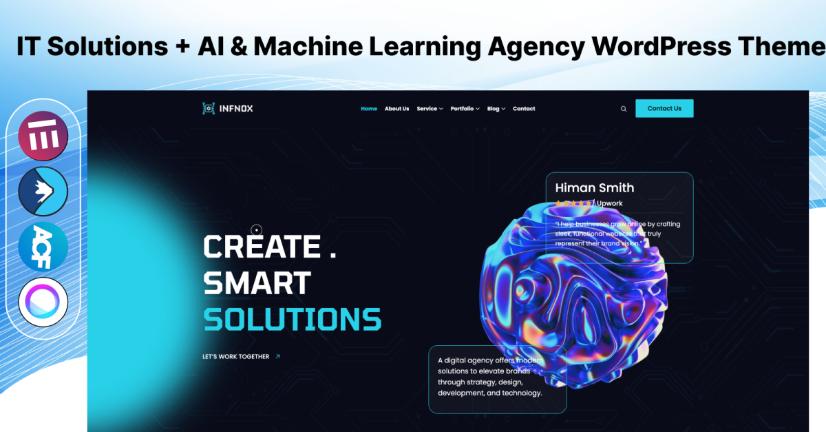 Infnox - IT Solutions + AI & Machine Learning Agency WordPress Theme it