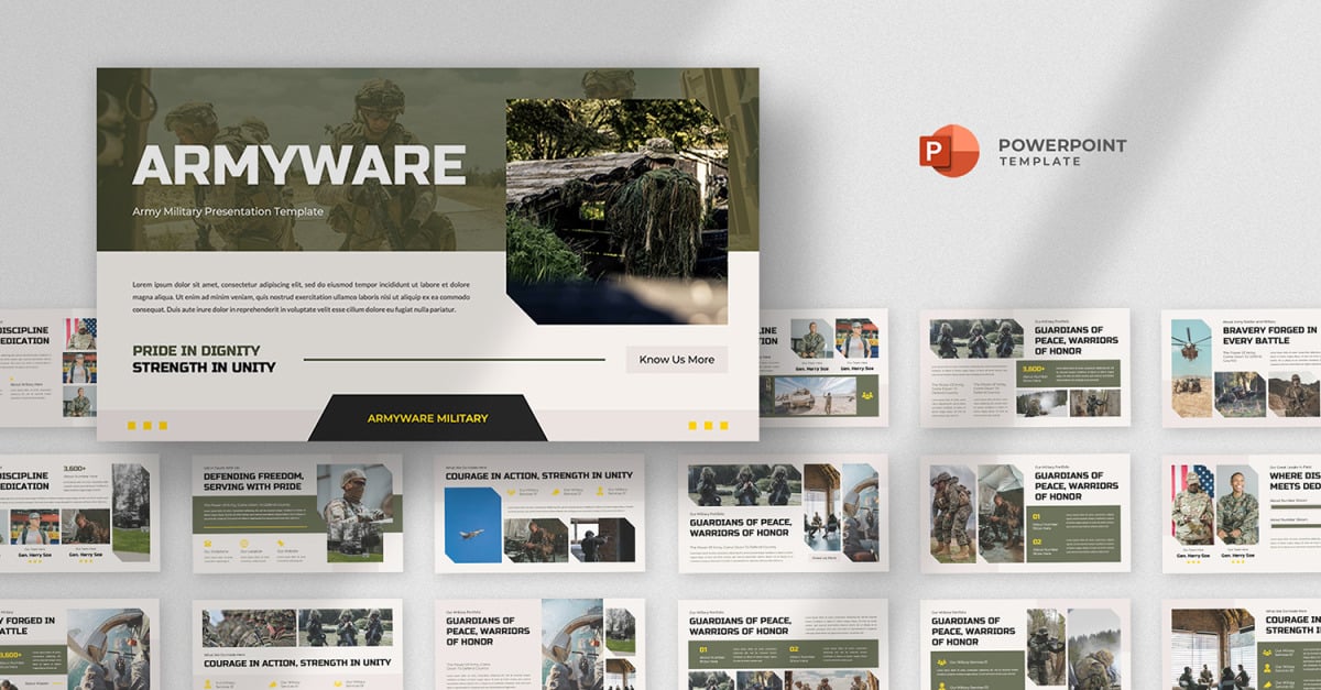 Military & Army Powerpoint Template - TemplateMonster