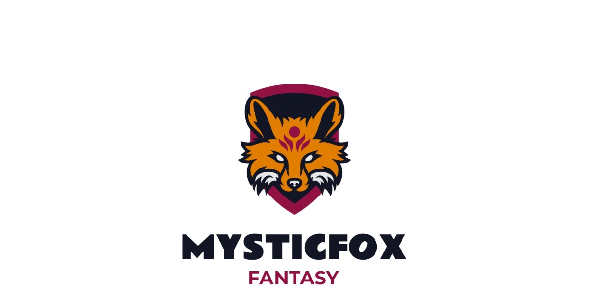 Conception du logo de la mascotte Mystic Fox